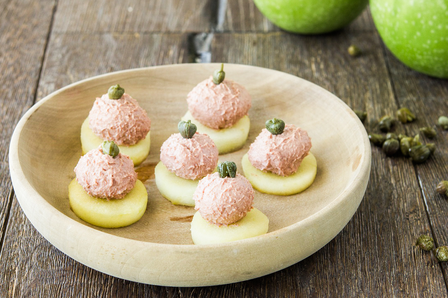 Amuse van calvadosappel met paté » Vleeschwaar