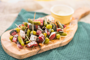 Amuse champignons met roomkaas en gekookte ham | Vleeschwaar